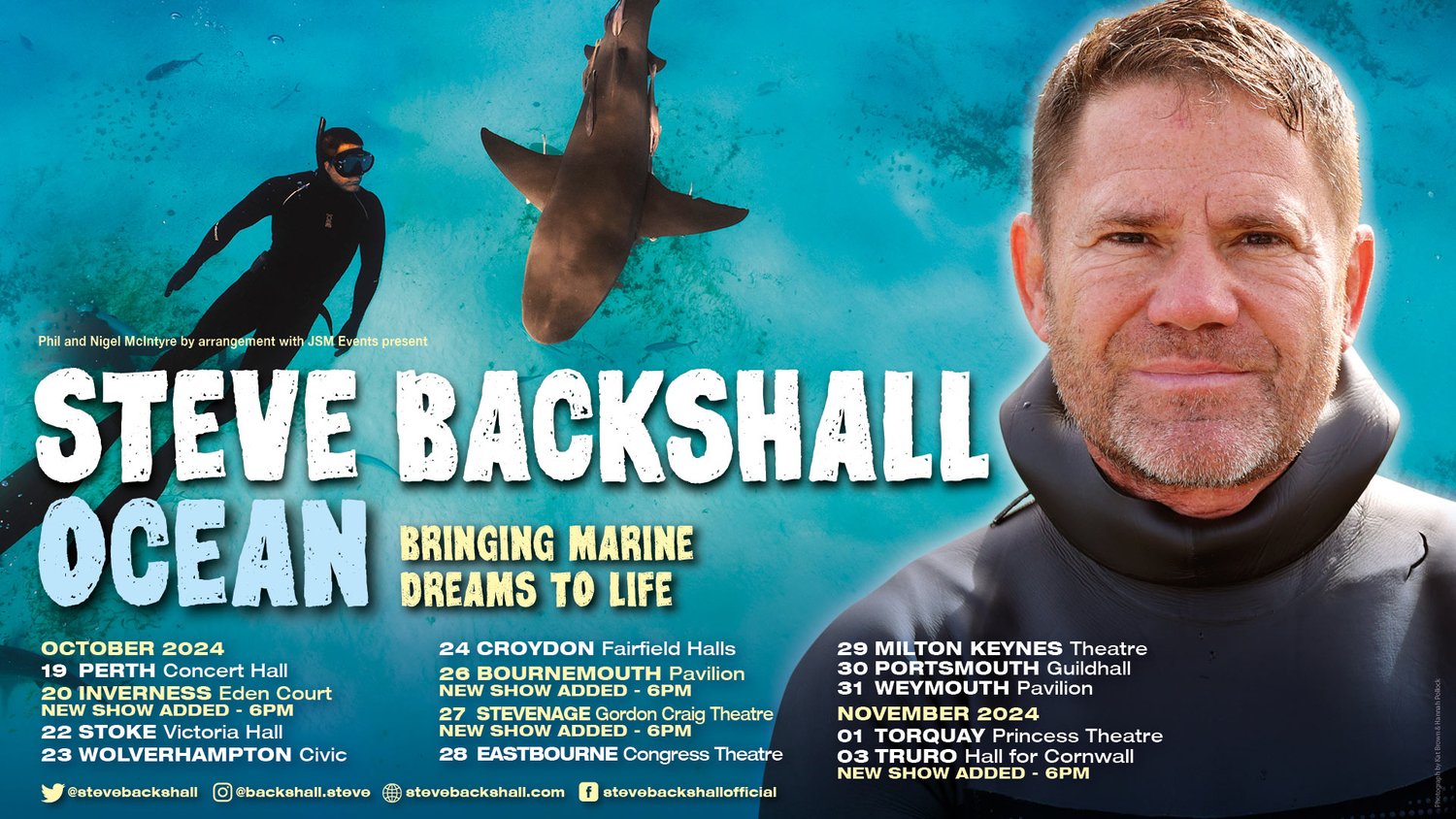 Steve Backshall 2024 tour: New dates added - Jo Sarsby